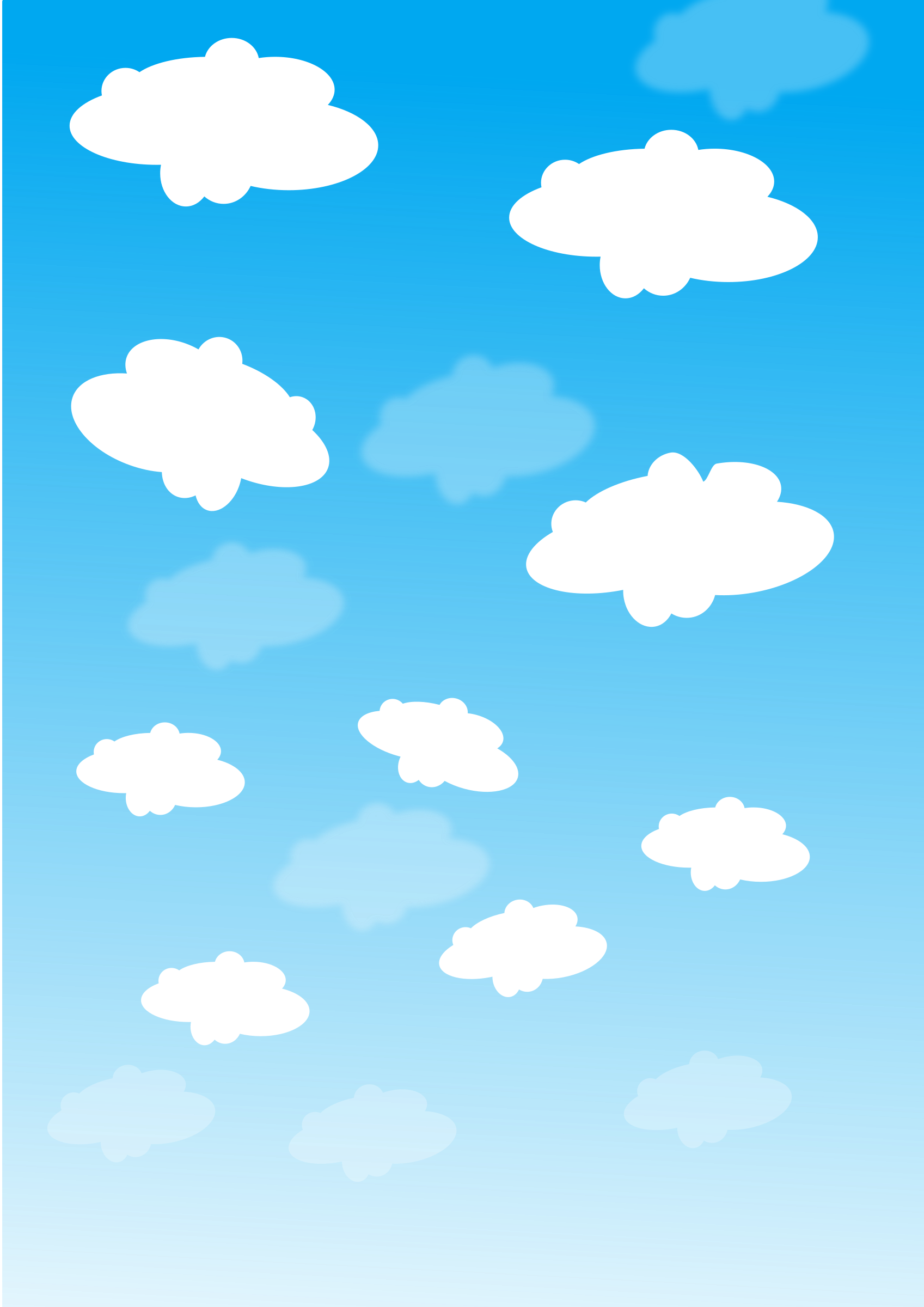 Clipart - - Sky With Clouds Clipart - (1697x2400) Png Clipart Download