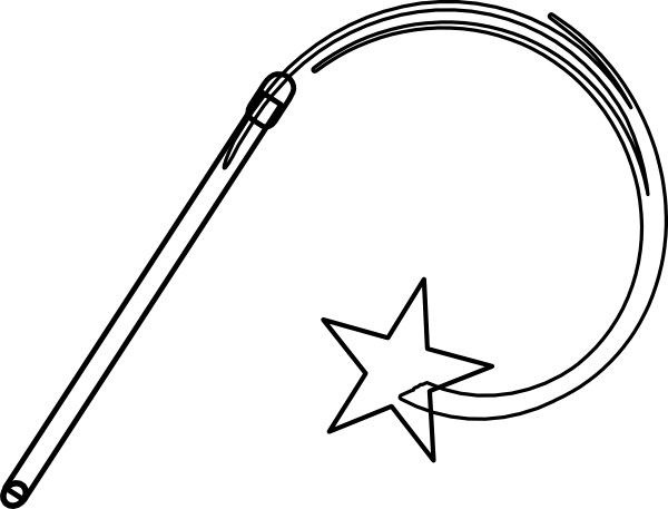 Fairy Wand Clip Art - Harry Potter Wand Coloring Pages - (600x457) Png ...