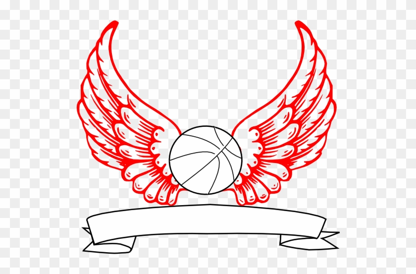 Basketball Angel Wings Clip Art At Clker - Angel Wings - Full Size PNG ...