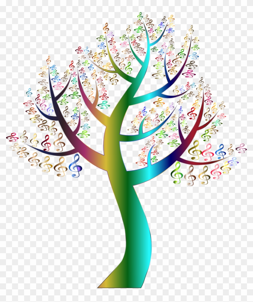 Simple Clef Tree Variation 2 No Background - Tree With Colorful Leaves ...