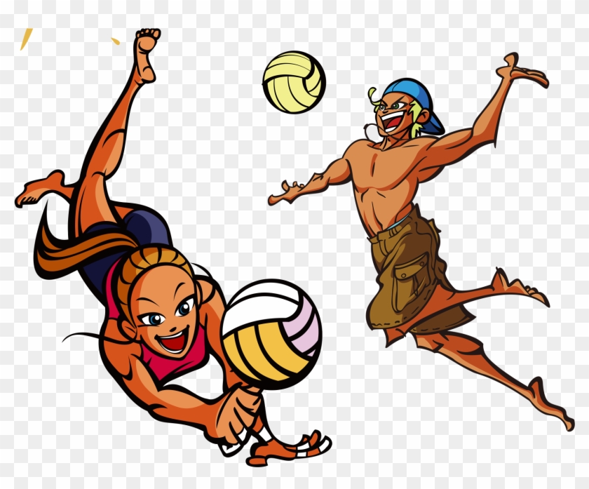 Cartoon Volleyball Pictures - Volleyball Drawing - Full Size PNG ...