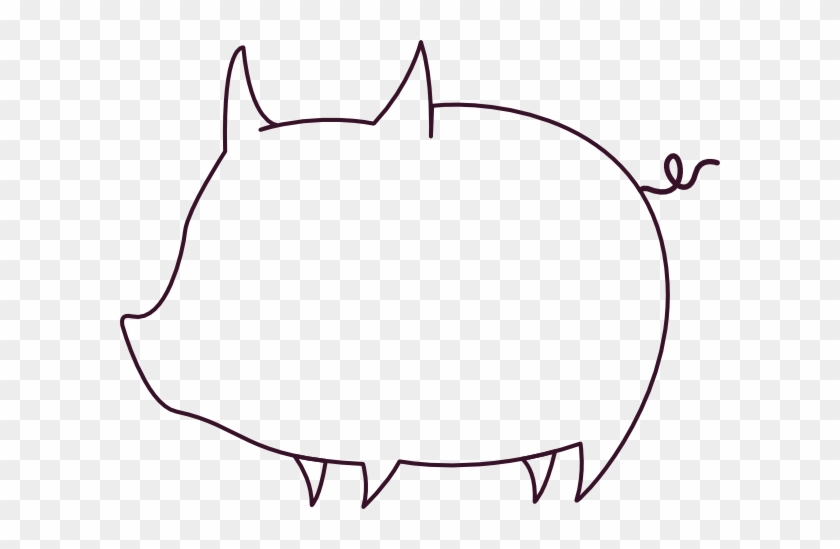 Pig Outline Clip Art - Outline Of A Pig - Full Size PNG Clipart Images ...