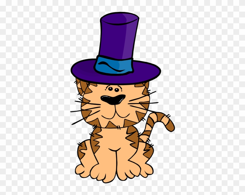 Cat In A Hat Clip Art At Clker - Cat With A Hat Cartoon - Full Size PNG ...