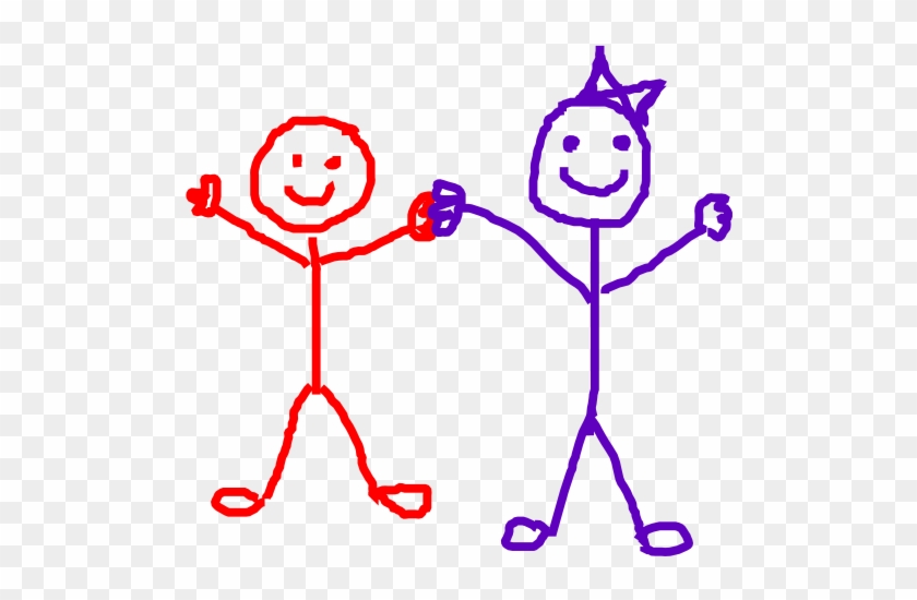 Stick Figure Kids Friends Clip Art At Vector Clip Art - Stick Figure ...