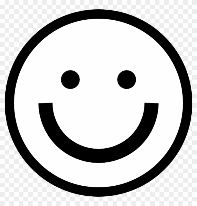 Smiley Face Black And White Smiley Face Clip Art At - Happy Emoji Black ...