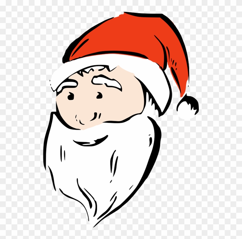 Modern Santa - Santa Face - Full Size PNG Clipart Images Download