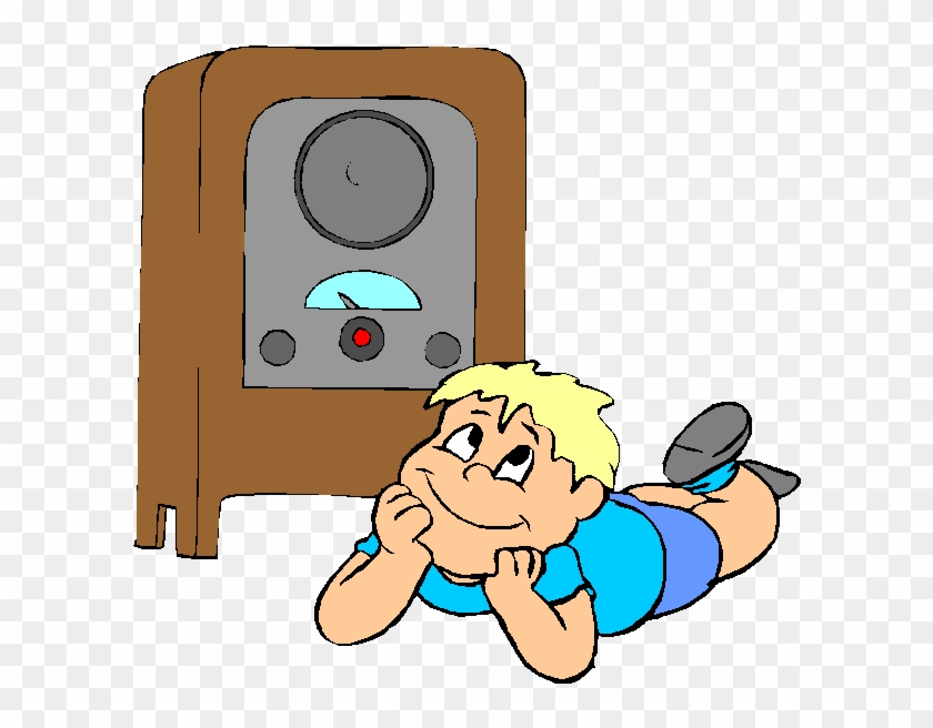 Herd Clipart Listener - Cartoon Boy Listening To Radio - Full Size PNG ...