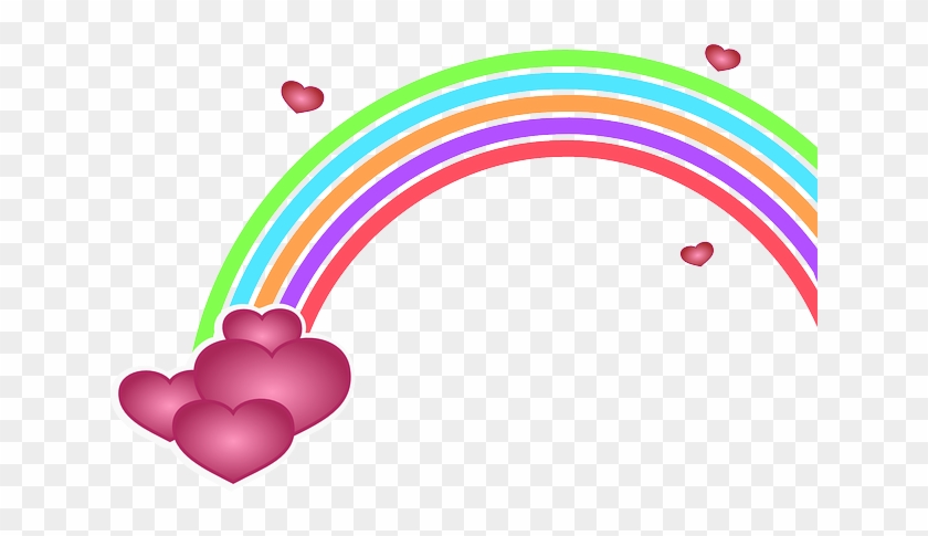 Free Rainbow With Heart Clip Art - Valentine's Day Clip Art - Full Size ...