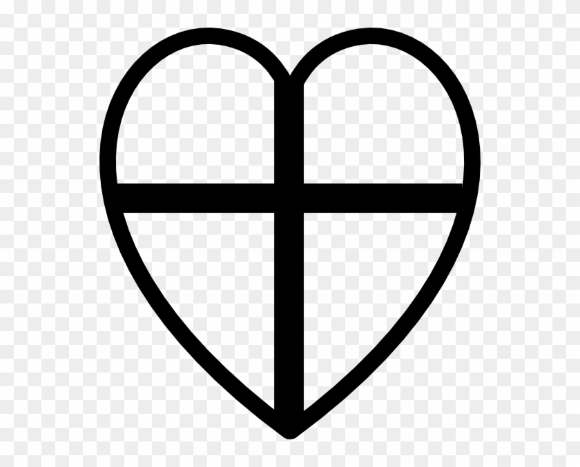 Heart And Cross Clipart - Heart With Cross Inside - Full Size PNG ...