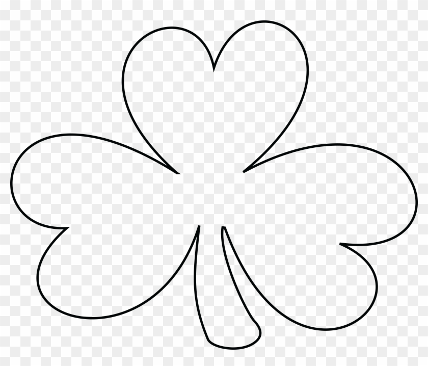 Free Clipart Of A Black And White Lineart Coloring - Clover Black And ...