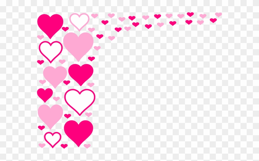 Border Design Pink Heart - Full Size PNG Clipart Images Download
