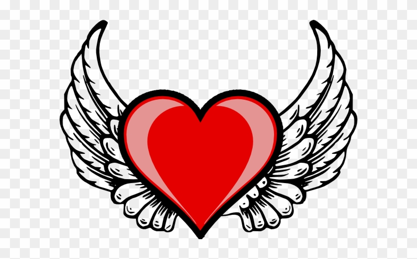 Heart Wing Logo Clip Art At Clker - Heart With Wings - Full Size PNG ...