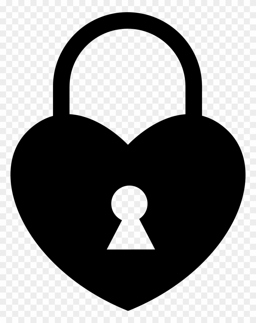 Heart Shaped Locked Padlock Comments - Heart Lock Png - Full Size PNG ...