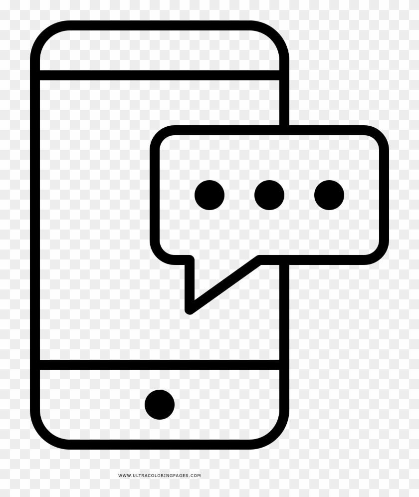 Text Message Coloring Page - Sms - Full Size PNG Clipart Images Download