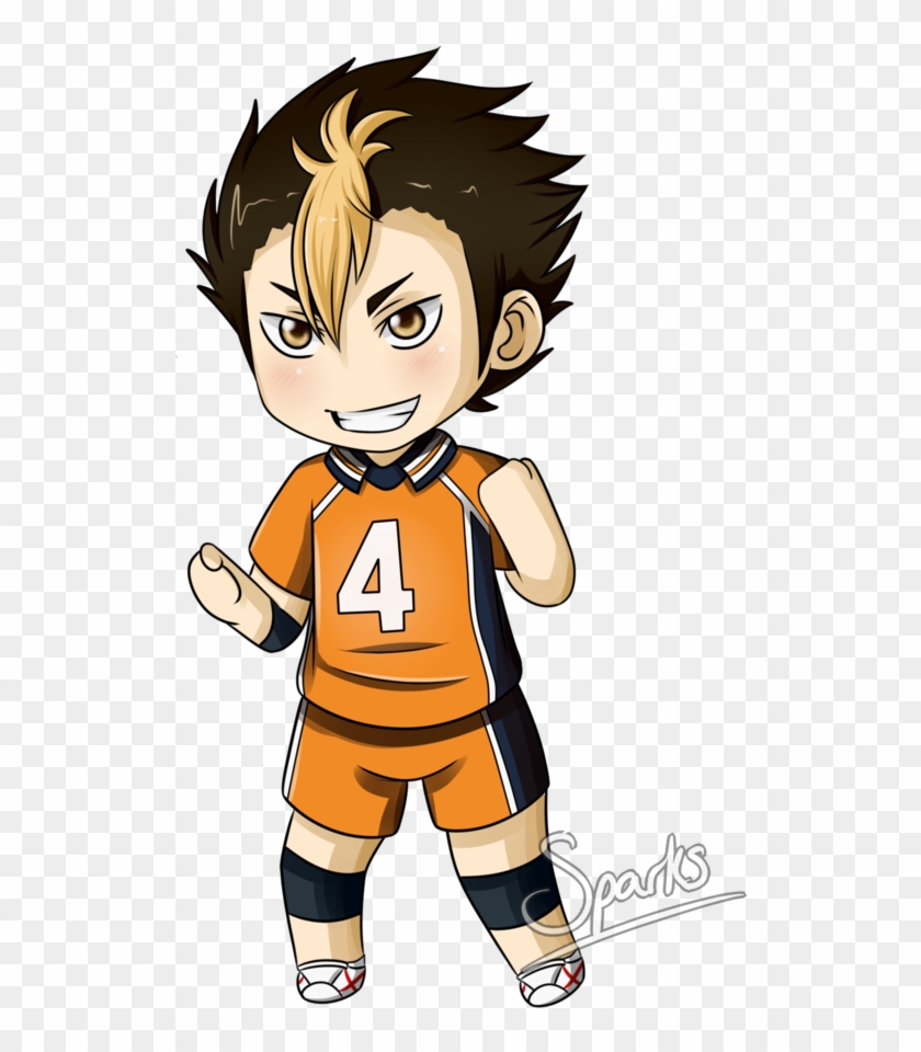 Nishinoya Yuu Chibi By Sparksreactor - Haikyu!! - Full Size PNG Clipart ...