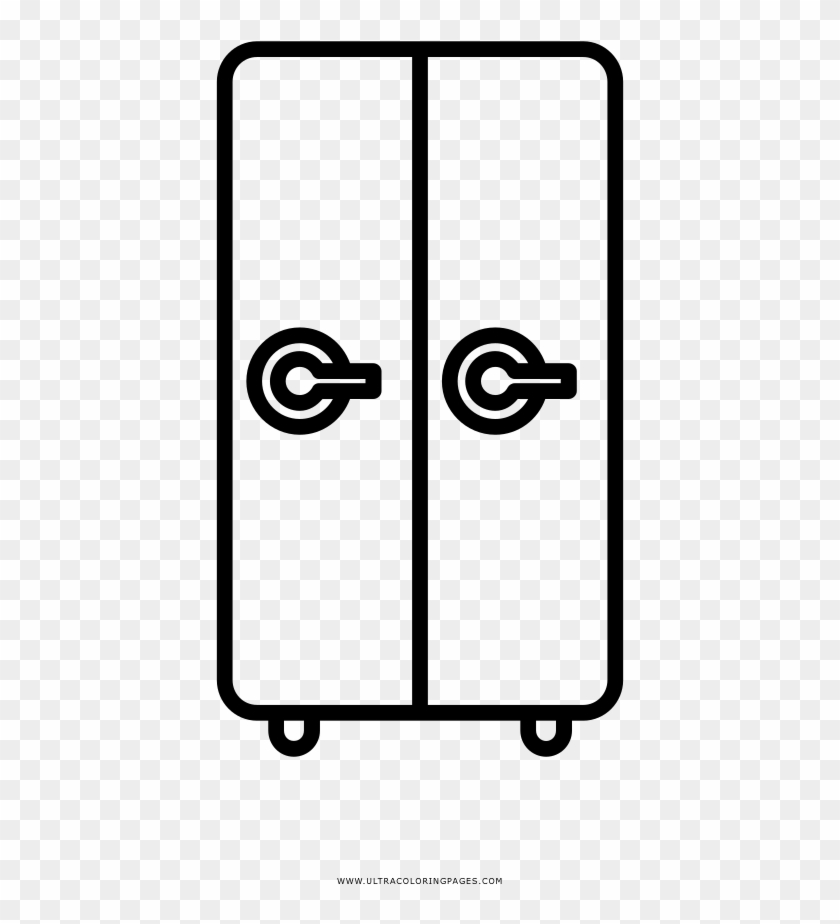 Locker Coloring Page - Nevera Para Colorear - Full Size PNG Clipart ...