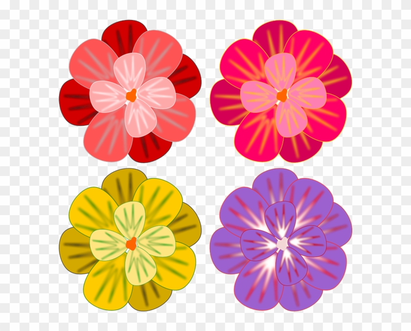 Colorful Flower Clipart - Colorful Flower Clipart - Free Transparent ...
