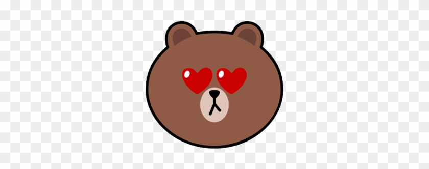 Line Friends Messages Sticker-2 - Brown Line Head Png - Full Size PNG ...