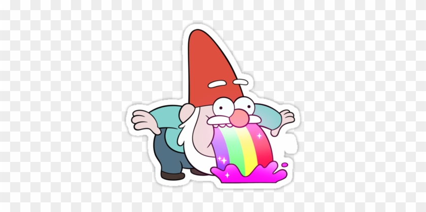 Rainbow Vomiting Gnome By Themysteryshack - Stickers De Gravity Falls ...