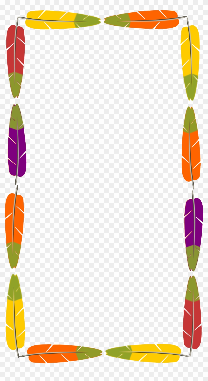 Feathers Frame - Feather Border - Full Size PNG Clipart Images Download