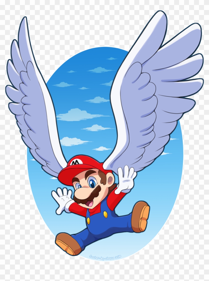 By Faster By Choice - Super Mario Angel Wings - Full Size PNG Clipart ...