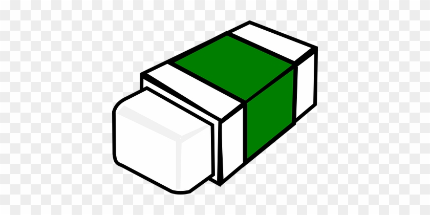 Eraser Rubber Green Undo Office School Ske - Eraser Clip Art - Full ...