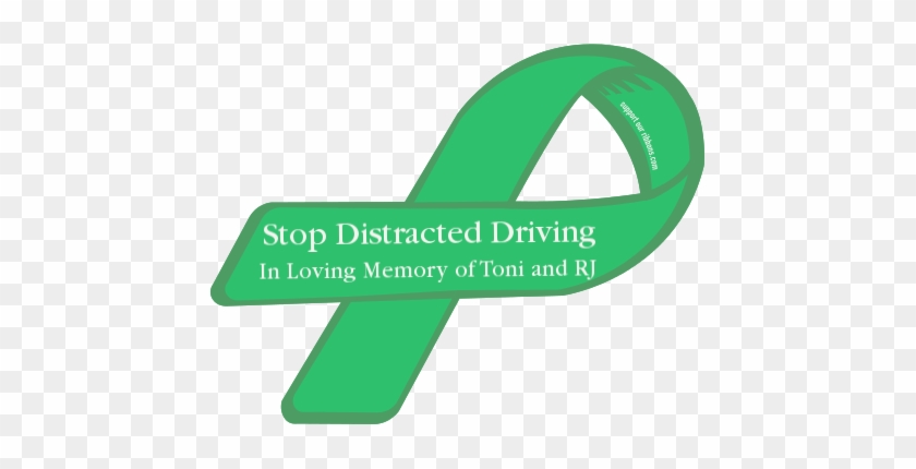 Distracted Driving Awareness Ribbon - Full Size PNG Clipart Images Download