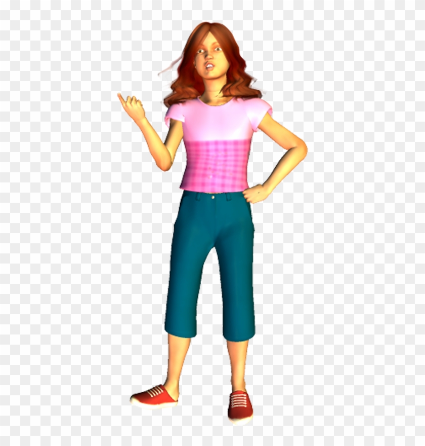 Katie Making A Point Poser Clipart - Clip Art - Full Size PNG Clipart ...