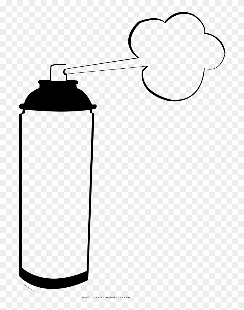 Spray Paint Coloring Page - Aerosol Para Colorear - Full Size PNG ...