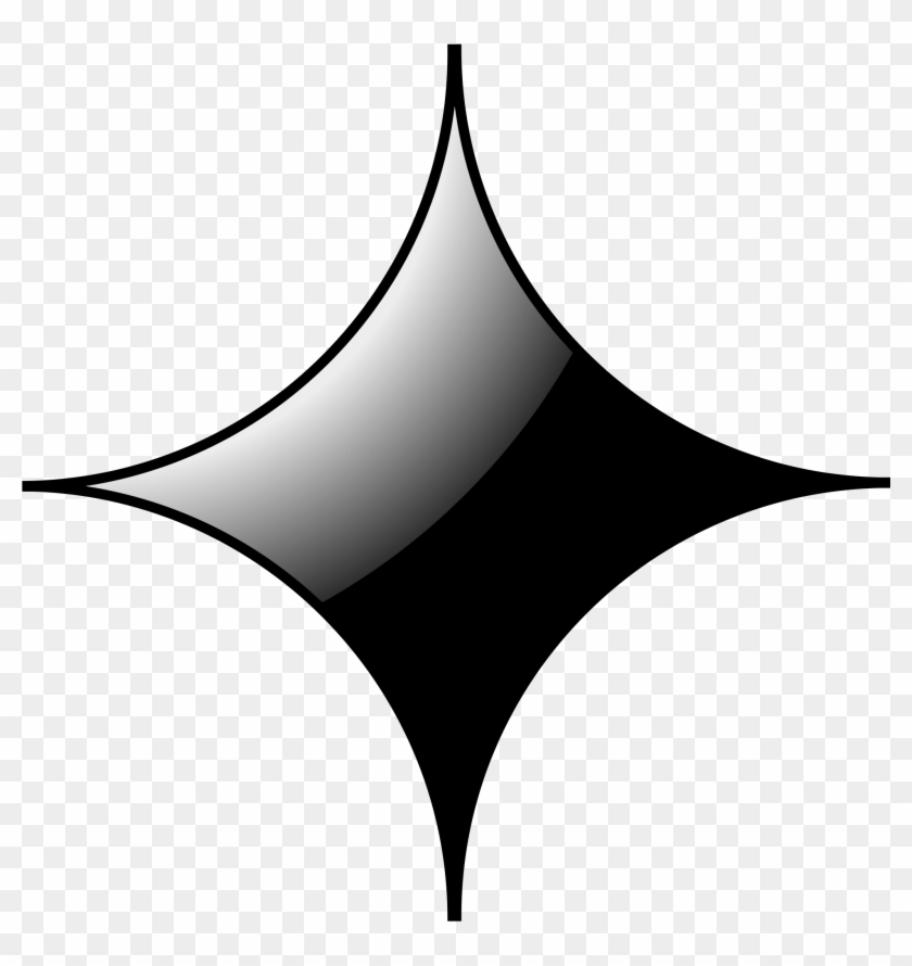 Open - 4 Point Star Shape - Full Size PNG Clipart Images Download