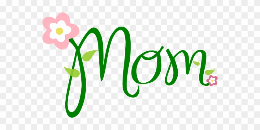 Mom Text Flower Font Mother Celebration Gr - Mom Font - Full Size PNG ...