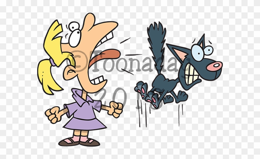 Cartoon Girl Screaming - Full Size PNG Clipart Images Download