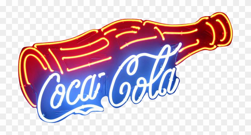 Coca Cola Bottle Neon Sign Real Neon Light - Png Neon Sign - Full Size ...