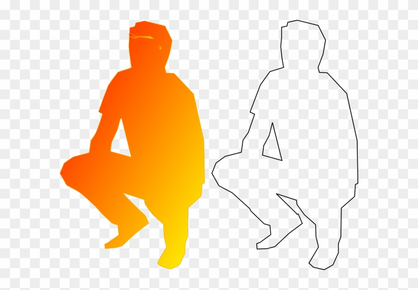 Draw A Guy Squatting - Full Size PNG Clipart Images Download