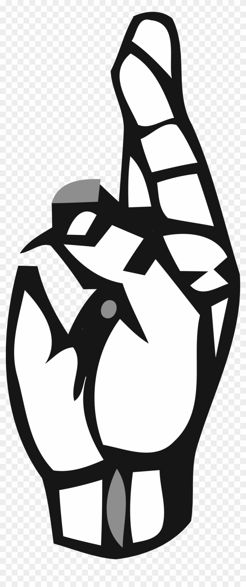 Big Image - American Sign Language R - Full Size PNG Clipart Images ...