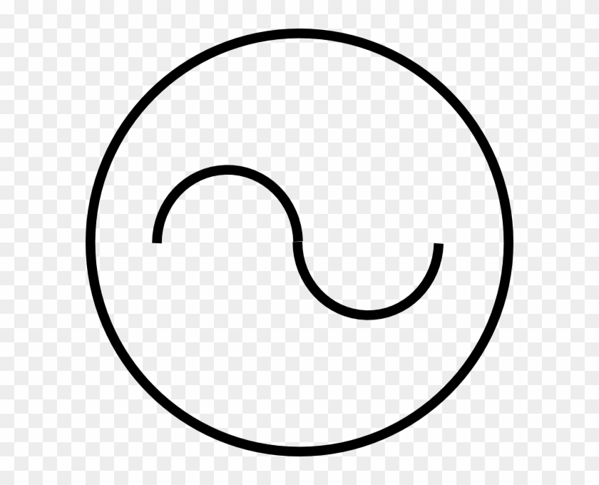 Ac Source Symbol Clip Art - Vekselstrøm Symbol - Full Size PNG Clipart ...