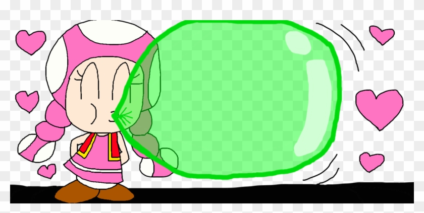 Toadette Blowing Her Green Bubble Gum By Pokegirlrules - Toadette - Full Size PNG Clipart Images ...