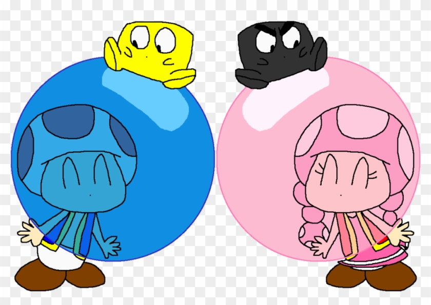 Toad And Toadette Blows Bubbles By Pokegirlrules - Cartoon - Full Size ...