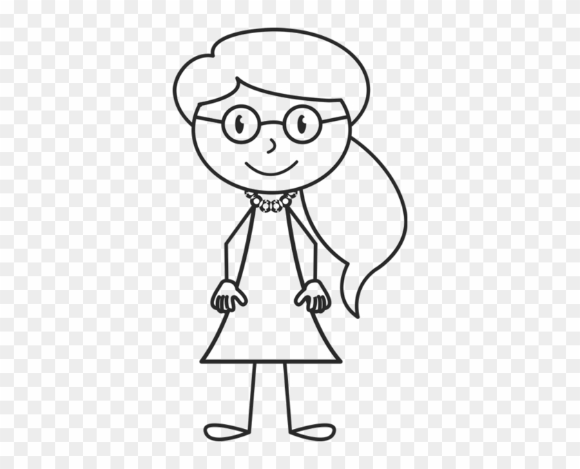 Stick Figure With Glasses - Full Size PNG Clipart Images Download