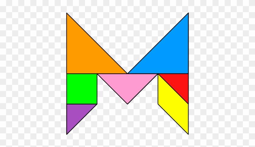 Tangram Letter M - Tangram Puzzle Letters - Full Size PNG Clipart ...