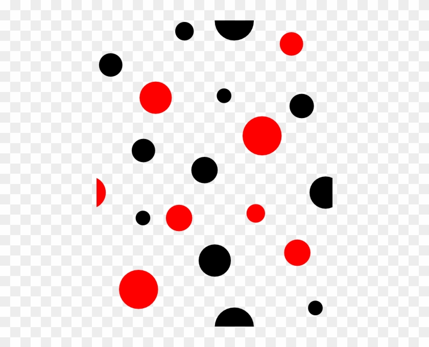 Black - Red And Black Polka Dot - Full Size PNG Clipart Images Download