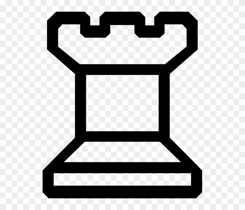 White, Chess, Figure, Game, Play, Piece - Chess Pieces Rook Drawing ...