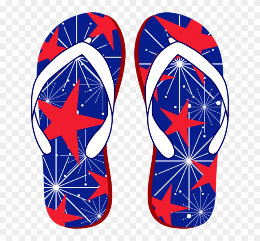 Grab This Free Clip Art And Celebrate This 4th Of July - Cute Flip Flop ...