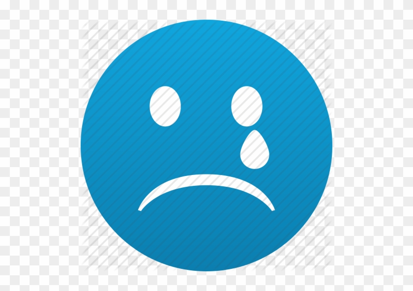 Sad Smiley Face - Sad Face Emoticon Blue - Full Size PNG Clipart Images ...