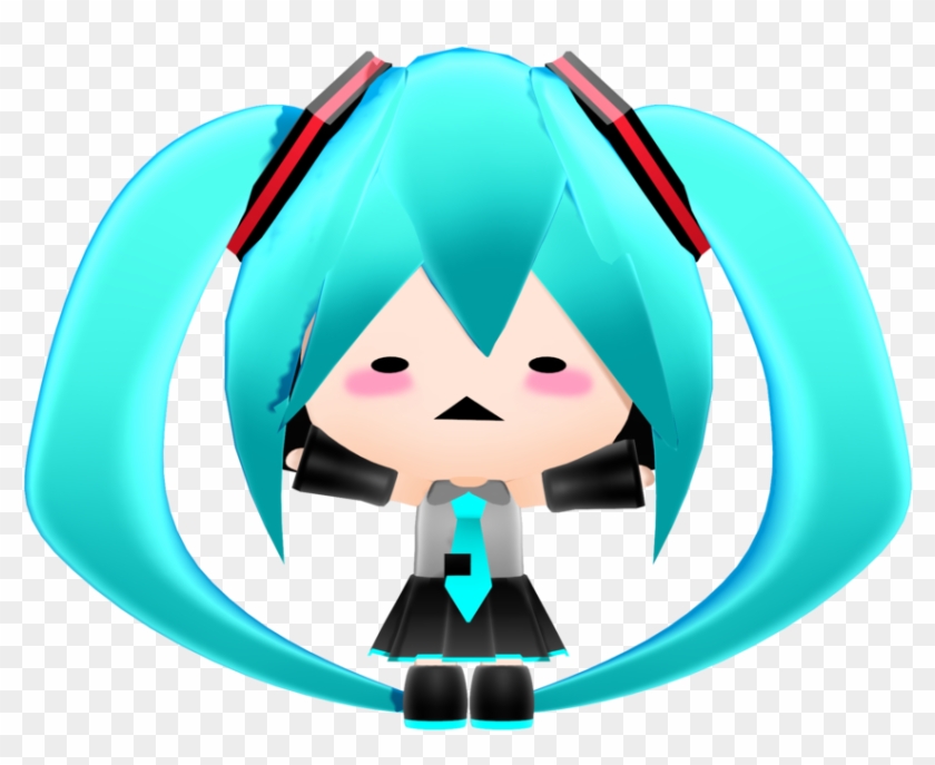 Chibi Miku Hatsune By Duekko - Hatsune Miku - Full Size PNG Clipart ...