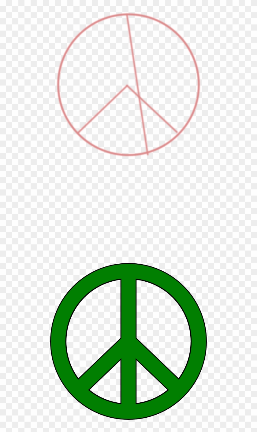 Green Peace Symbol Black Border - Peace Love Adopt - Full Size PNG ...