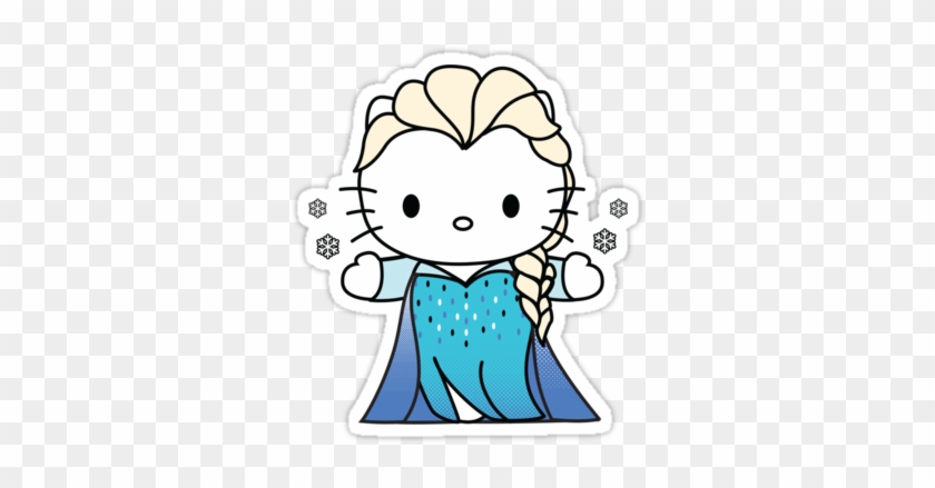 Frozen, Hello Kitty, And Original Image - Hello Kitty Elsa Coloring ...