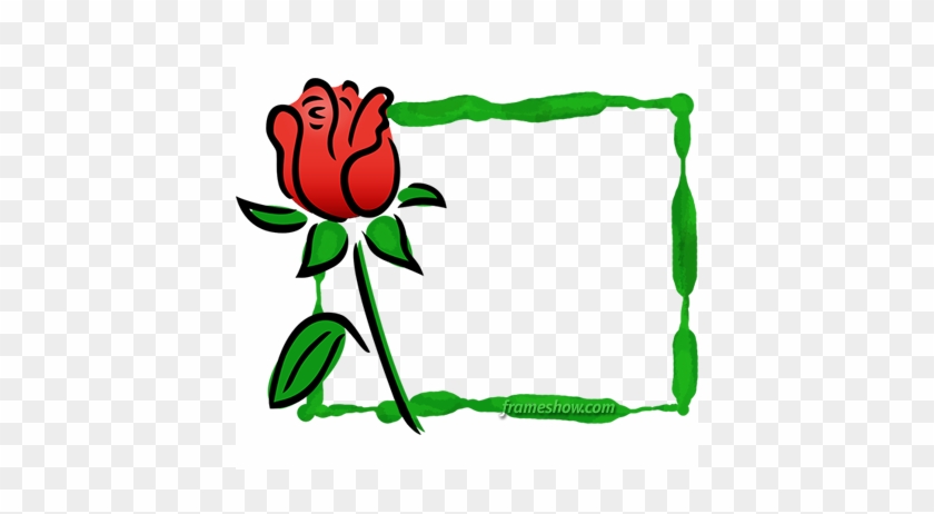 Red Rose Photo Frame - Frame - Full Size PNG Clipart Images Download
