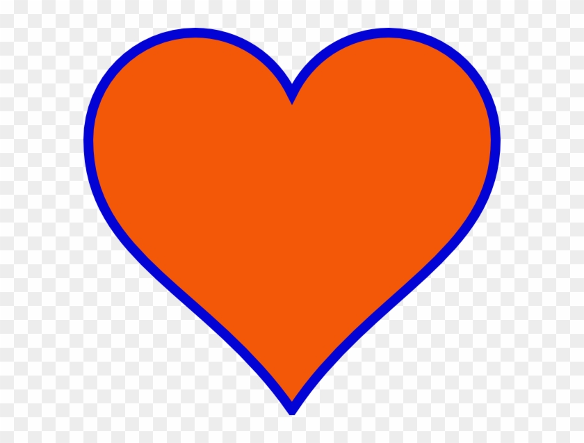 Heart Images Clip Art - Orange And Blue Heart - Full Size PNG Clipart ...