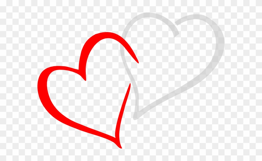 Hearts Silver-red Clip Art At Clker - Red And Silver Hearts - Full Size ...